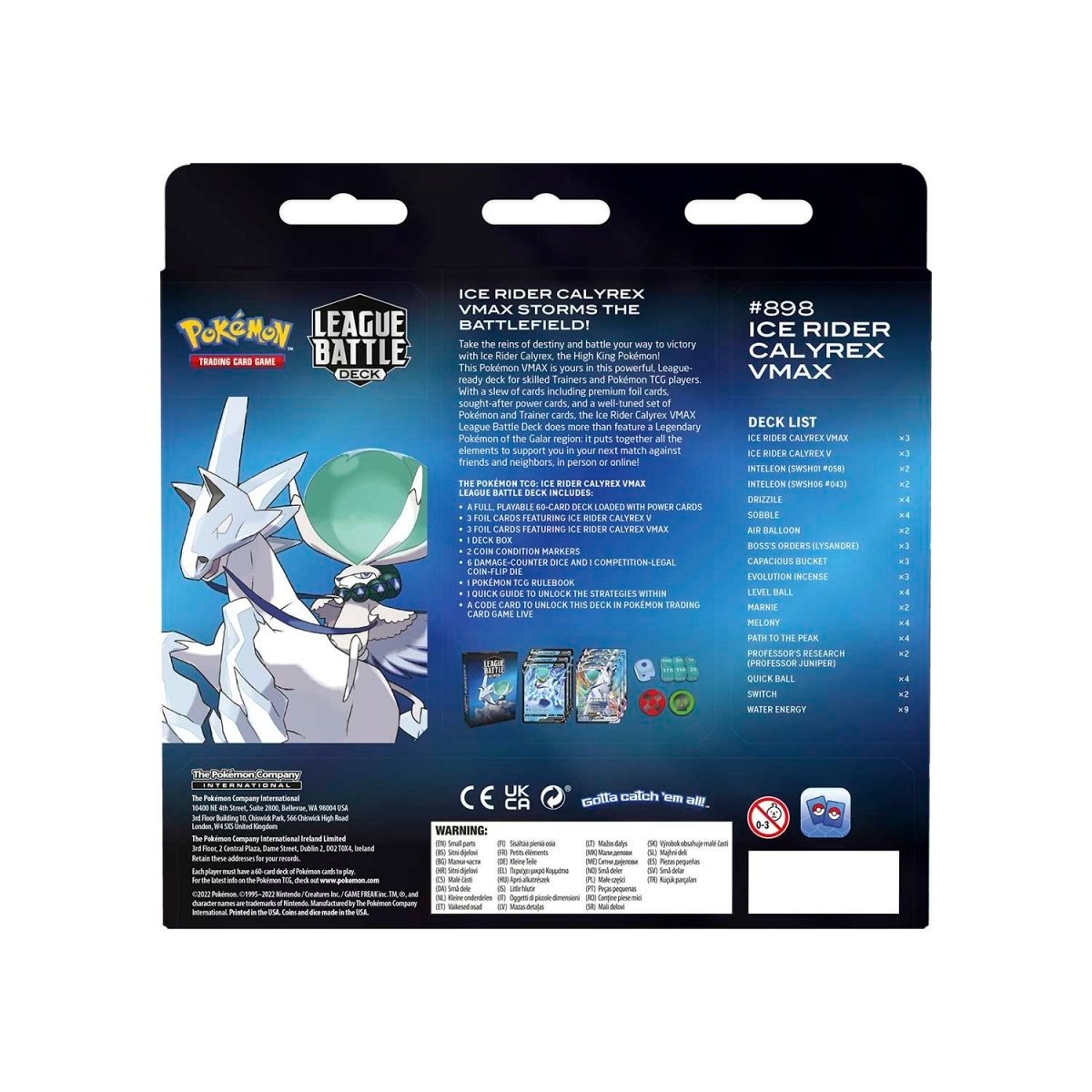 Pokemon TCG: Ice Rider Calyrex VMAX League Battle Deck - boardgm.com
